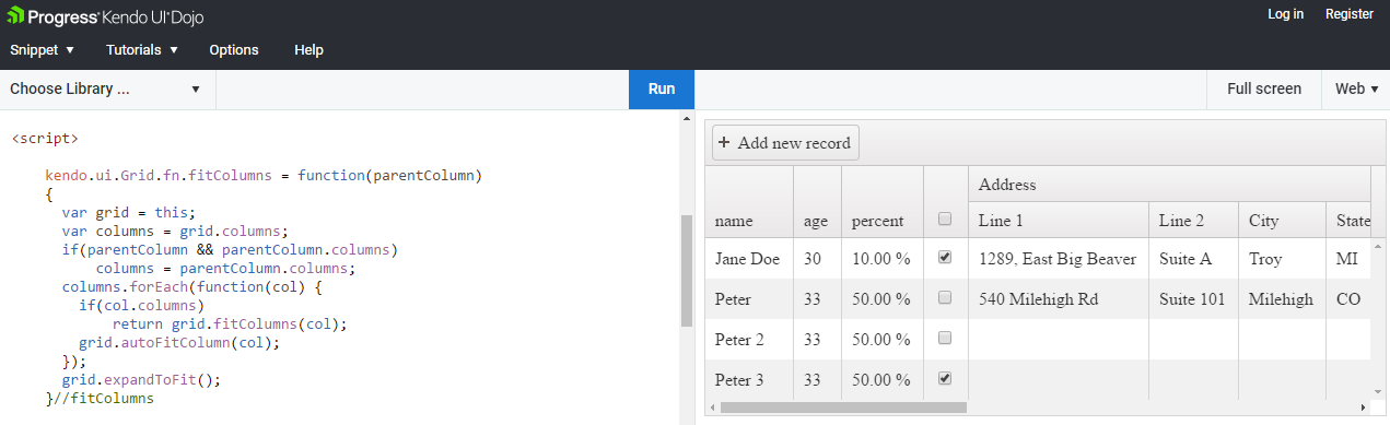 How to autofit all columns of a kendo ui grid